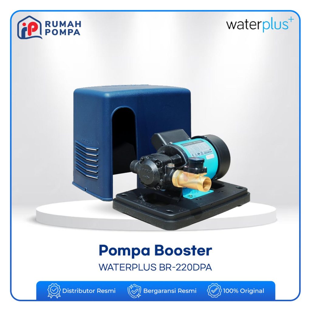 Pompa Booster Waterplus BR-220DPA + Cover - Rumah Pompa