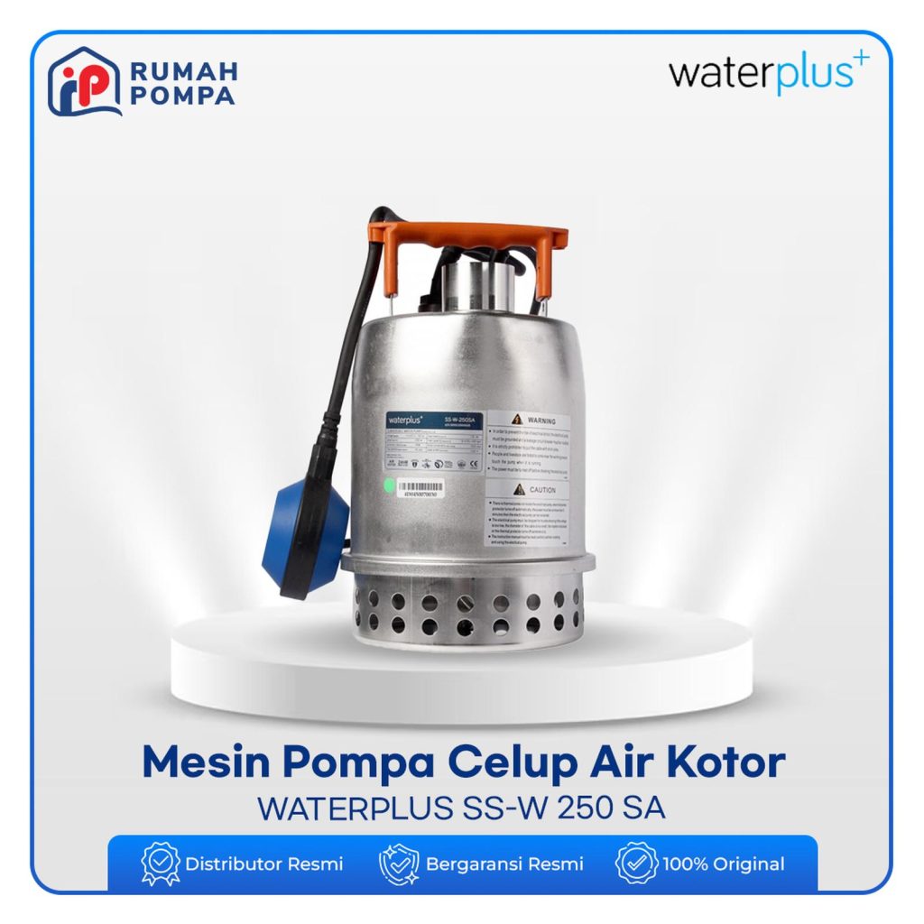 Pompa Celup Air Kotor Waterplus SS-W-250SA - Rumah Pompa